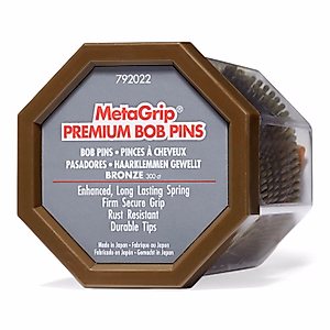 MetaGrip Bronze Premium Bobby Pins, 300 Count