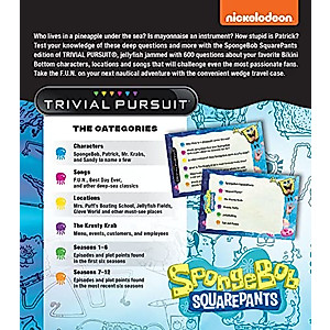 Trivial Pursuit SpongeBob SquarePants Quickplay Edition | Trivia Game Questions from Nickelodeon's SpongeBob SquarePants | 600 Questions & Die in Travel Container | Officially Licensed SpongeBob Game