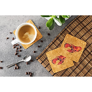 Caroline's Treasures 8715FC Lobster Foam Coaster Set of 4 Set of 4 Cup Coasters for Indoor Outdoor, Tabletop Protection, Anti Slip, Mouse pad Material