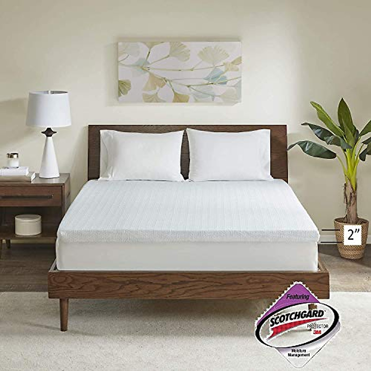 Sleep Philosophy Gel Infused Memory Foam Mattress Topper Luxurious Hypoallergenic All Season Enhanced Bed Support, Twin(2" Thick), Removable 3M Cover