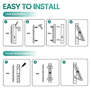 DarMeyFull Clothes Drying Rack Retractable Wall Mounted Clothes Rack Folding Drying Rack Clothing Hanging Rack Clothes Hanger Rack for Laundry Room Closet Storage Organization Aluminum Silver 1 PC
