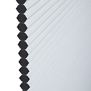 Persilux Custom Size Cellular Blinds for Windows Cordless Blackout Honeycomb Shades Noise Reduction Thermal Insulated for Home, Night White