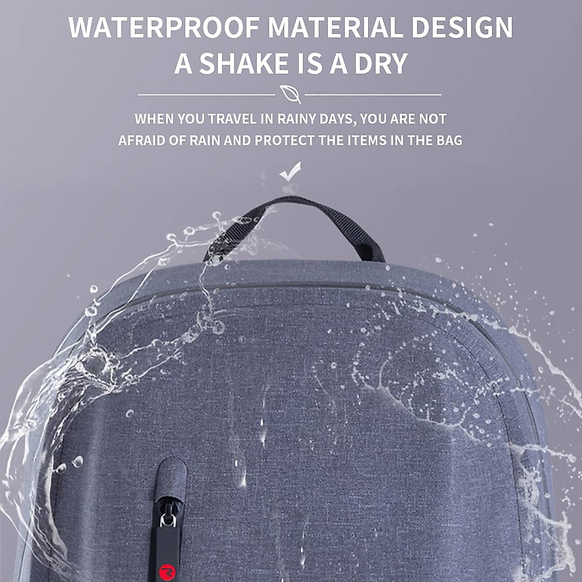 Rokia R Smil Laptop Backpacks for Outdoor Travel Business Backpacks Weatherproof Fit 14-inch Laptop | Dark Purple