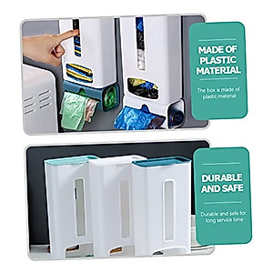 Cabilock 5pcs Bag Storage Box Bag Dispenser Holder Trash Bag Container Wall Shopping Bag Holder Kitchen Garbage Bags Organizer Wall Mounted Garbage Bag Holder Plastic Roll Rack Hanging