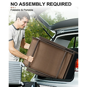 Crestlive Products Chaise Lounge Chair Outdoor Set of 2, Aluminum Folding Patio Recliner Chair, Adjustable 8 Positions Assemble-Free Perfect for Beach, Yard, Pool, Deck (Brown)