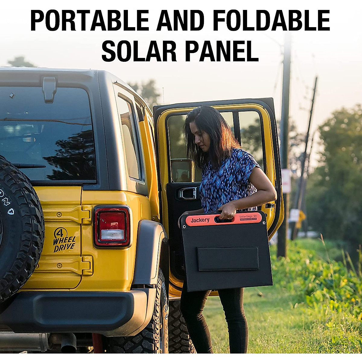 Jackery SolarSaga 60W Solar Panel for Explorer 160/240/500 as Portable Solar Generator, Portable Foldable Solar Charger for Summer Camping Van RV(Can't Charge Explorer 440/ PowerPro) (Renewed)