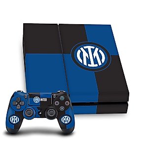 Head Case Designs Officially Licensed Inter Milan Flag Badge Vinyl Sticker Gaming Skin Decal Cover Compatible With Sony PlayStation 4 PS4 Console and DualShock 4 Controller Bundle