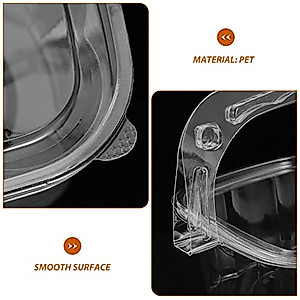 SOLUSTRE 10pcs Mini Cake Box Plastic Fruit Bowls Disposable Dessert Holder Reusable Salad Sushi Container Cupcake Packaging Treat Boxes Vegetable Saving Bowls Transparent