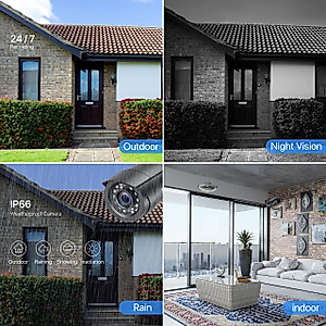 ZOSI 4 Pack 2MP 1080p HD-TVI Home Security Camera Outdoor Indoor 1920TVL,24PCS LEDs,80ft Night Vision, 90°View Angle, Weatherproof Outside Surveillance CCTV Bullet Camera(Black)