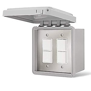 Infratech Dual Duplex Stack Switch, Surface Mount Control W/Weatherproof Cover, 14-4325