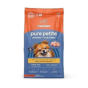 Canidae Pure Petite Freeze-Dried raw coated Recipe with Real Chicken Dog Dry 4 lbs.