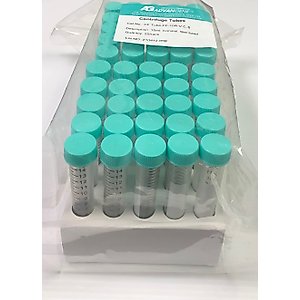 ADVANGENE Racked 15 ml Centrifuge Tube, Sterile, Polypyrene (25/Rack; 150 Tubes/Case)
