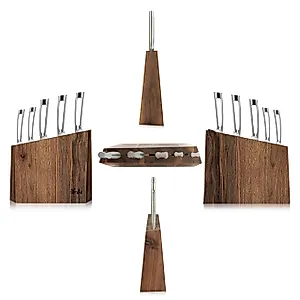 Cangshan TN1 Series 1024838 Swedish 14C28N Steel Forged 6-Piece Knife Block Set, Walnut