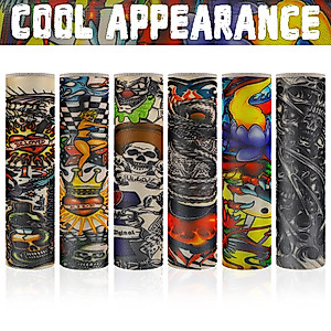 12 Pieces Tattoo Arm Sleeves for Kids Temporary Kids Tattoo Sleeve UV Sun Protection Kids Arm Sleeves (Rich Pattern)