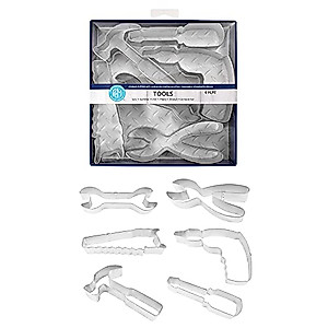 R&M International Construction Tool 6-Piece Cookie Cutter Set, 1-Pack, Metallic