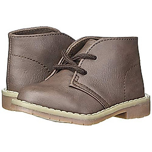The Children's Place Boy's Lace Up Boots Fashion, Brown, 2 Big Kid