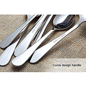 Stainless Steel Dinner Spoon (Set of 6)7.1 Inches, Silver
