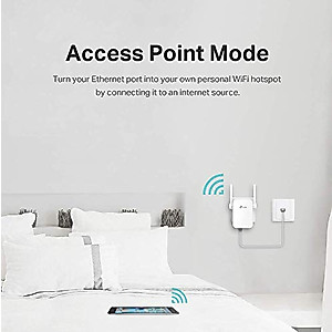 TP-Link N300 WiFi Extender(RE105), WiFi Extenders Signal Booster for Home, Single Band WiFi Range Extender, Internet Booster, Supports Access Point, Wall Plug Design, 2.4Ghz only