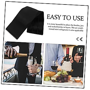 GARVALON 2pcs Wine Bottle Mat Beer Dispenser Sparkling Water Dispenser Wooden Storage Shelves Drink Organizer for Fridge Bottle Organizer for Cabinet Drink Dispenser Beer Can Silicone Tray