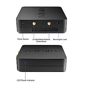 MINIX NGC-5, Intel i5-8279U Mini PC 8GB/256GB M.2 NVMe SSD, Triple 4K @ 60Hz Display/HDMI 2.0/ USB-C/DP/2xGigabit Ethernet/4USB 3.1. Support 4G LTE, SSD (SATA), Auto Power On