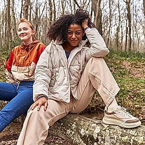 GoWith 5 Pairs Unisex Natural 97% Cotton Crew Socks, Comfy Cozy Breathable Seamless Casual Socks for Men & Women, Ecru, X-Small, Model 3013