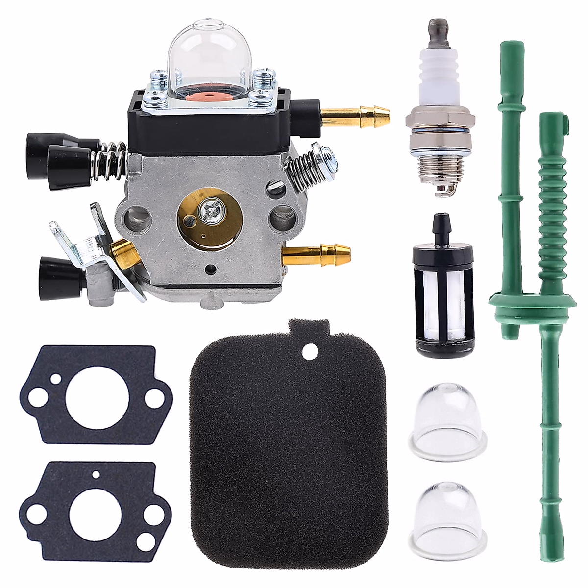 FitBest C1Q-S68 Carburetor with Tune Up Service Kits Fit for Stihl BG45 BG46 BG55 BG65 BR45C SH55 SH85 Leaf Blower 4229 1200 606 Zama C1Q-S68 C1Q-S64