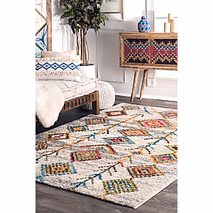 nuLOOM Bohemian Tori Shag Area Rug, 5x8, Grey