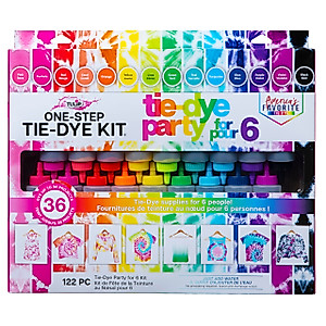 Tulip One-Step Tie-Dye Kit Party Supplies, 18 Bottles Tie Dye, Rainbow, 1 Count (Pack of 1)