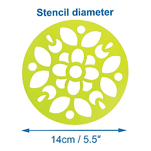 Baker Ross FE763 Rangoli Stencils - Pack of 8, Washable Stencils for Kids to Decorate Cards, Pictures, Painting and Printing Projects