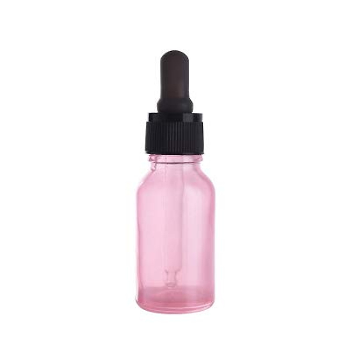 3Pcs Pink Glass Essential Oil Dropper Bottles Containers Empty Round Bottles with Glass Eye Dropper Dispenser for Transfer Storing Oils Perfume Aromatherapy Lotion Cosmetic Sample Liquid (15ML)