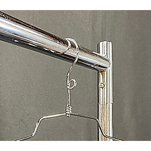 NAHANCO 18" Metal Shirt/Dress Hanger with Loop Hook, High Polished Chrome - 100/CTN.