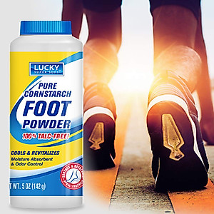 Lucky Super Soft Delta Brands & Products 11367-12 Foot Powder, Moisture-Absorbent, 5-oz. - Quantity 1