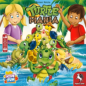 Turtle Mania - Board Game by Pegasus Spiele 2-4 Players – Board Games for Family – 15-25 Minutes of Gameplay – Games for Family Game Night – Kids and Adults Ages 5+ - English Version