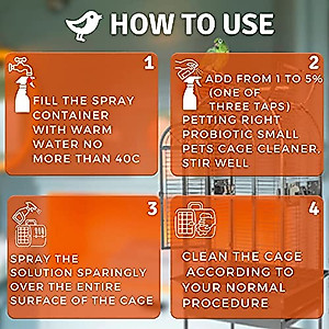 Petting Right Concentrated Probiotic Cage Cleaner for Birds
