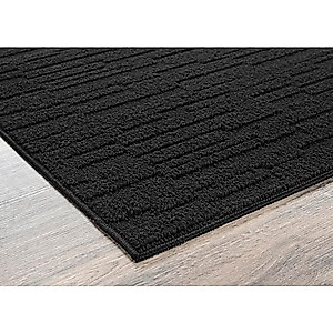 Garland Rug Brentwood Pixel 9 ft. x 12 ft. Area Rug Black