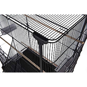 Prevue Pet Products Playtop Flight Bird Cage with Stand - F085, Black