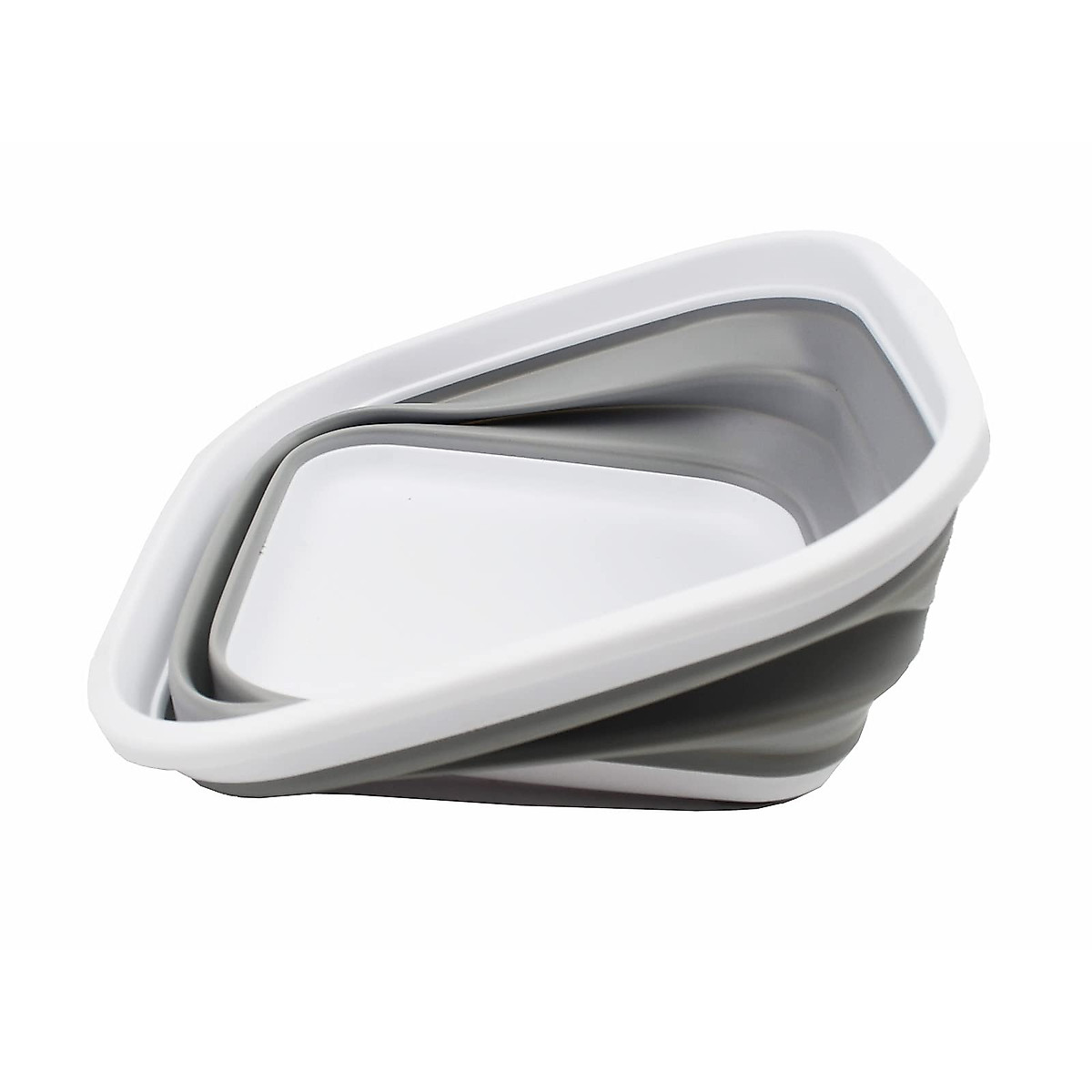 SAMMART 5.5L (1.4 Gallons) Set of 2 Collapsible Tub - Foldable Dish Tub - Portable Washing Basin - Space Saving Plastic Washtub