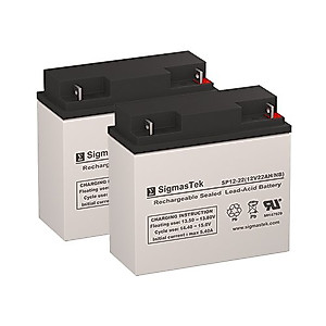 Solar Trunk Pac ES1224 Jump Starter Replacement Battery Set of 2-12 Volt 22AH NB Terminal by SigmasTek