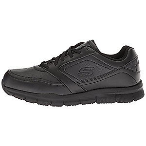 Skechers womens Nampa-wyola Food Service Shoe, Black Polyurethane, 8 US