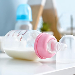 Refresh-a-Baby Universal Bottle Top Adapter – 2 Pc Pack, Reusable, Convert any Bottle into a Child's Bottle, Fits any Formula (Pink)