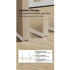 Eweniar 2-Pack Door Draft Stopper PVC Adjustable Length 37" Easy to Install Door Bottom Gap Filler