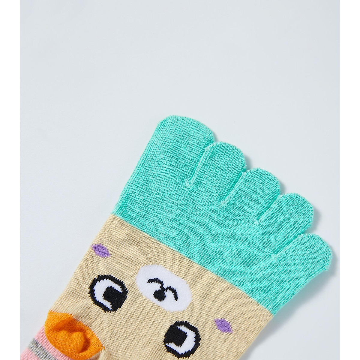 HONOW Women's Low Cut Toe Socks Ankle Cotton Running Socks(Pack of 5/6)