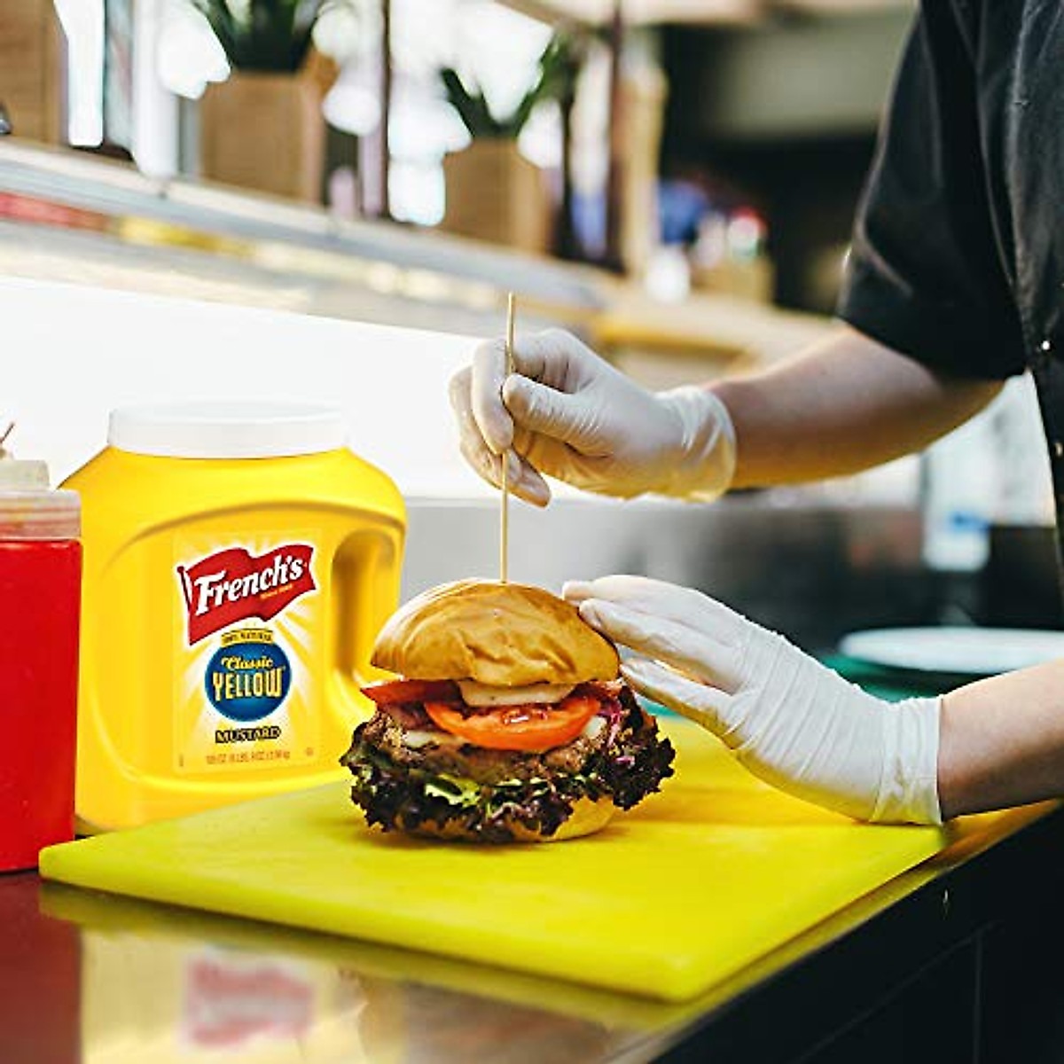 French's Classic Yellow Mustard, 105 oz - One 105 Ounce Bulk Container of Tangy and Creamy Yellow Mustard Perfect for Professional Use or for Refillable Containers at Home