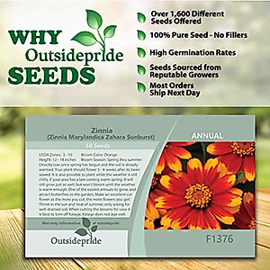Outsidepride Zinnia Zahara Sunburst Heat & Drought Tolerant Garden Cut Flowers - 100 Seeds