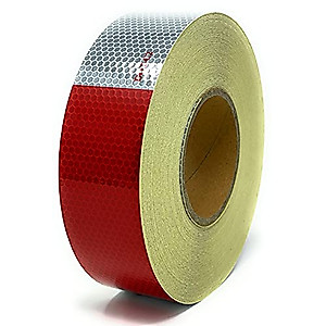 2" x150' roll DOT-C2 Premium Reflective Safety Conspicuity Tape Truck Trailer Boat Horse Trailer Diamond Grade Pattern 7 YR Average Life Waterproof, Strong Adhesive! Glass Bead PC METALIZED Material.