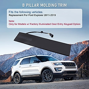 JDMSPEED New B Pillar Molding Trim with Door Entry Keypad Replacement for Ford Explorer 2011-2019 Replaces DB5Z-7820555-AC Door Pillar Applique Driver Front LH Side Left Outer