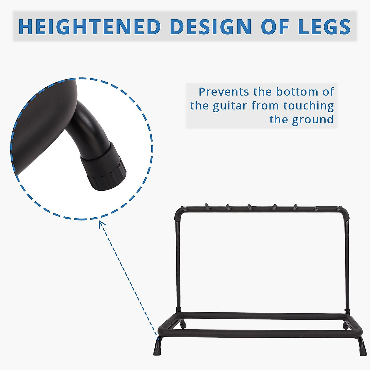 Ktaxon 3/5/7/9 Multiple Guitars Stand Display Stand Guitar & Ukulele & Bass & Banjo Holder for Band, Studio, Home (Round-7 Holder)