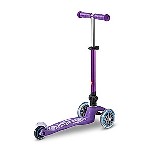 Micro Kickboard - Foldable Mini Deluxe Scooter, 3-Wheeled, Lean-to-Steer, Swiss-Designed, Award-Winning for Toddlers and Preschoolers Ages 2-5 (Purple)