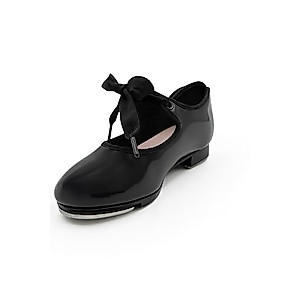 Capezio Women's N625 Jr. Tyette Tap Shoe, Black Patent, 7