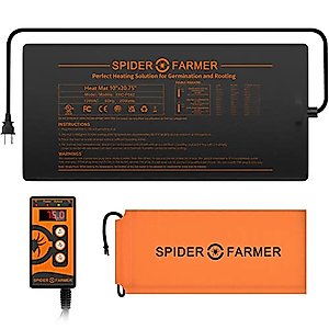 Spider Farmer Seedling Heat Mat Kit 10"X20.75" and Digital Heating Mat Thermostat Controller Combo Set Waterproof for Indoor Seeding and Germination